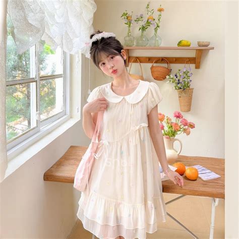 Summer Sweet Style Puff Sleeve Princess Dress Kawaii Fashion Shop