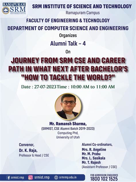 Journey From Srm Cse And Success And Career Path In What Next After Bachelor S How To Tackle