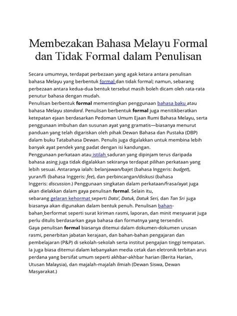 Contoh Email Formal Dalam Bahasa Melayu Contoh Email Bahasa Melayu