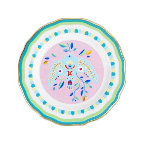 Baci Milano Mamma Mia Kuş Desenli Tatlı Tabağı 16 Cm Mutfak Sofra Ve