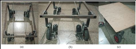 Steel Rectangular Pipe Based Robot Chassis Frame With Four Dc Motors