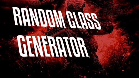 random class generator call of duty bo4 youtube