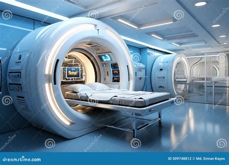 Ct Computerized Tomography Scan Device In Hospital Stock Illustration Illustration Of