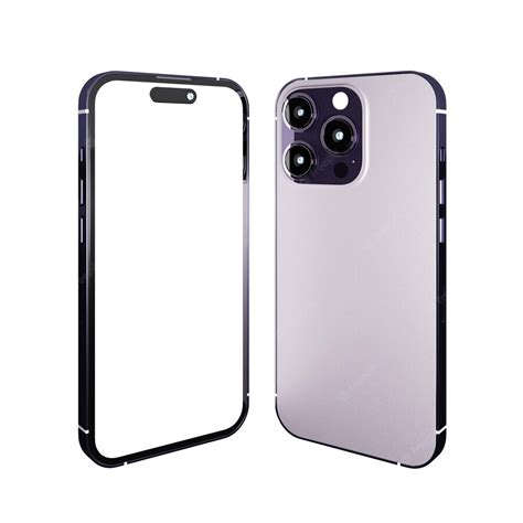 Premium Photo Realistic New Smartphone Mockup In Purple Color With Device Display Screen