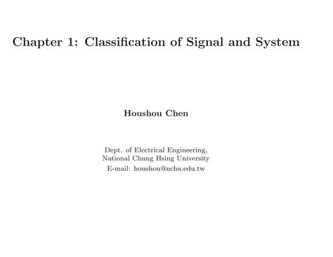 Solution Classification Of Signal And System Studypool