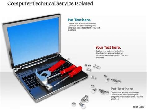 0814 Computer Technical Services Isolated Powerpoint Template Image