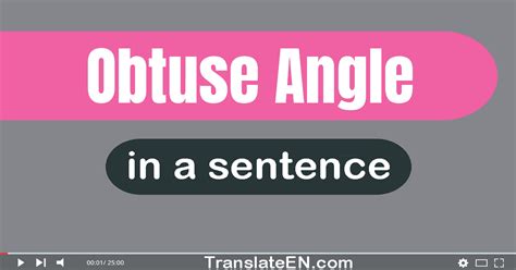 Obtuse Angle In A Sentence