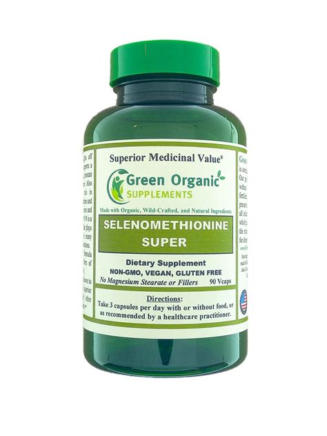 Selenium Seleno Methionine 90 Vcaps High Absorbable Non Gmo Gluten Free Single