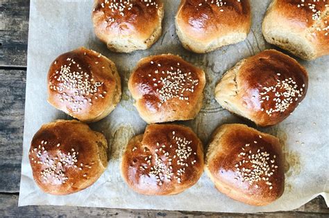 Sesame Brioche Burger Buns Flourist