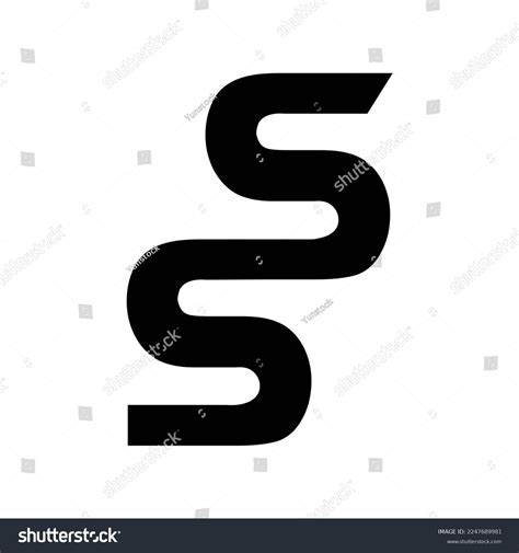 Ss Cursive Letter Initial Logo Design Stock Vector Royalty Free