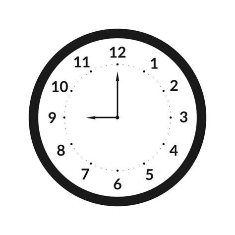 Clock Icon Clock Circle Shape Analog Clock Flat Design Vector Illustration 29228082 Vector