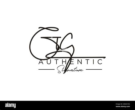 GC Signature Logo Template Vector Stock Vector Image Art Alamy