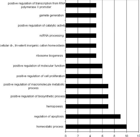 Functional Classifications Of Genes Exhibiting Significantly Decreasing