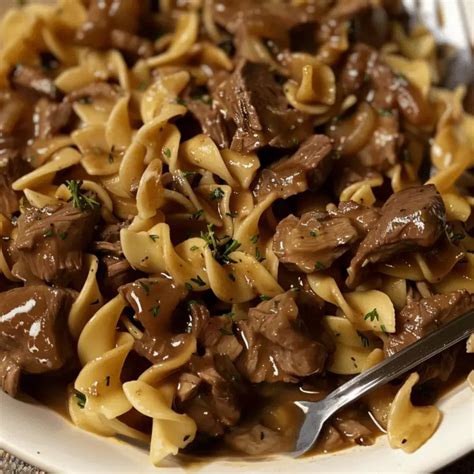 Crockpot Beef Tips And Noodles