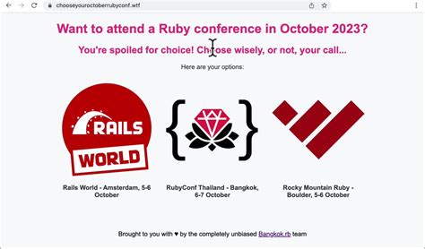 olivier robert on linkedin so a third ruby conference is scheduled