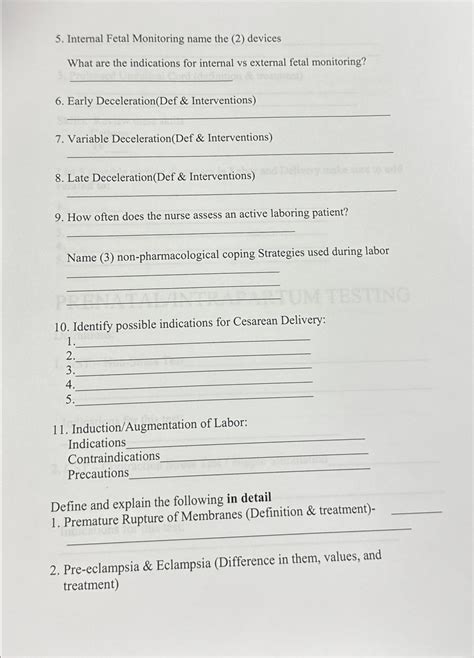 Solved Internal Fetal Monitoring Name The 2 ﻿deviceswhat