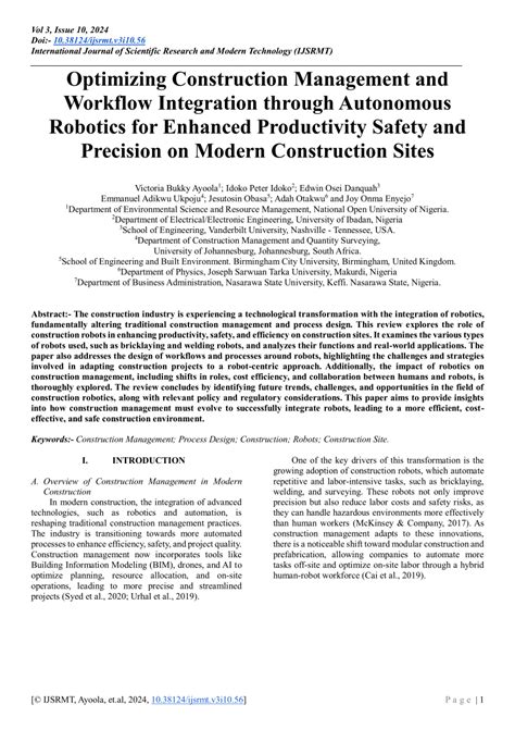 Pdf Optimizing Construction Management And Workflow Integration