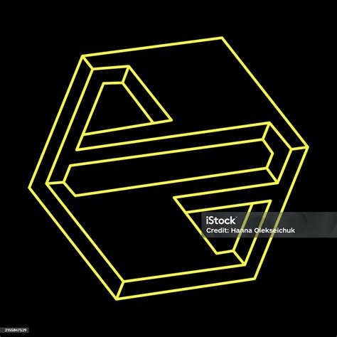 불가능한 모양 착시 육각형 벡터 광학 예술품 기하학적 도형 0명에 대한 스톡 벡터 아트 및 기타 이미지 0명 3차원 형태 개념 Istock
