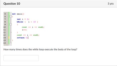Solved Question 6 3 Pts 5 6 7 10 Int Main El Int I 0