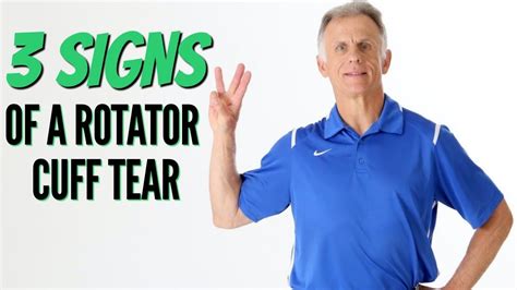Top 3 Signs Of A Rotator Cuff Tear Updated Youtube Rotator Cuff