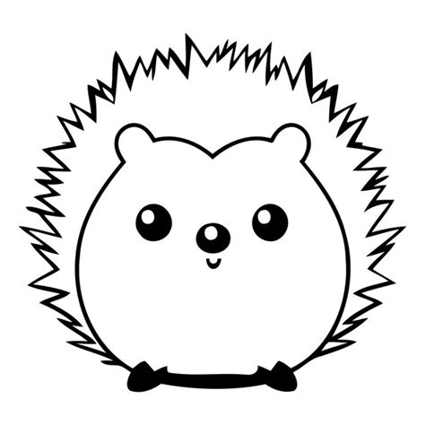 Premium Vector Cute Hedgehog Cartoon Character Vector Illustration Of