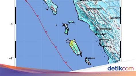 Titik Gempa M 64 Guncang Kepulauan Mentawai Sumbar Berada Di Laut