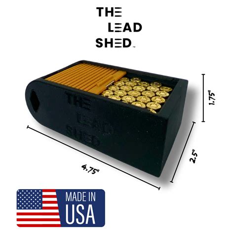The Lead Shed 9mm A Mmo Storage Box 50 Rounds Water Resistant Ammo