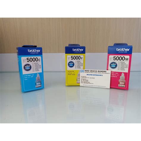 Jual Tinta Printer Brother BT5000 Cyan Magenta Yellow Original
