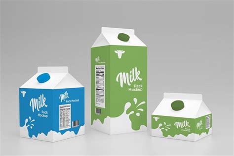 Milk Pack Packaging Mockup Packaging Mockup Food Packaging Design