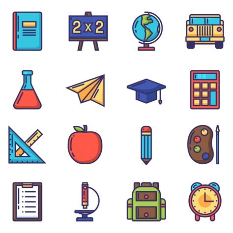 Vector School Icons