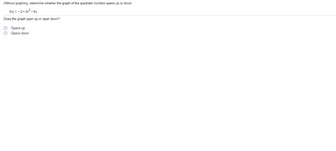 Solved Without Graphing Determine Whether The Graph Of The
