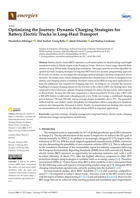 Pdf Optimizing The Journey Dynamic Charging Strategies For Battery