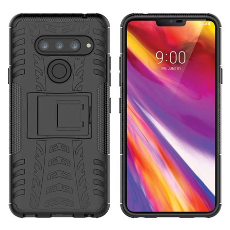 Dual Layer Rugged Tough Case For Lg V Thinq Black