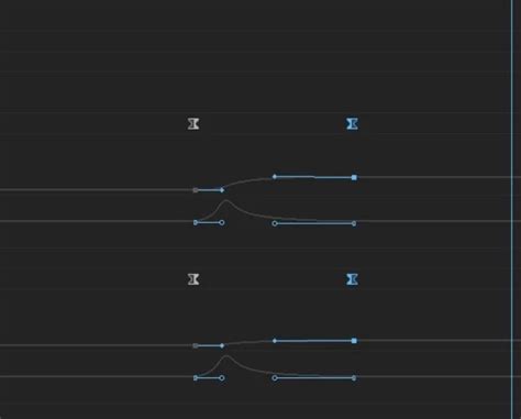how to drag premiere pro ease in and out keyframes in a straight