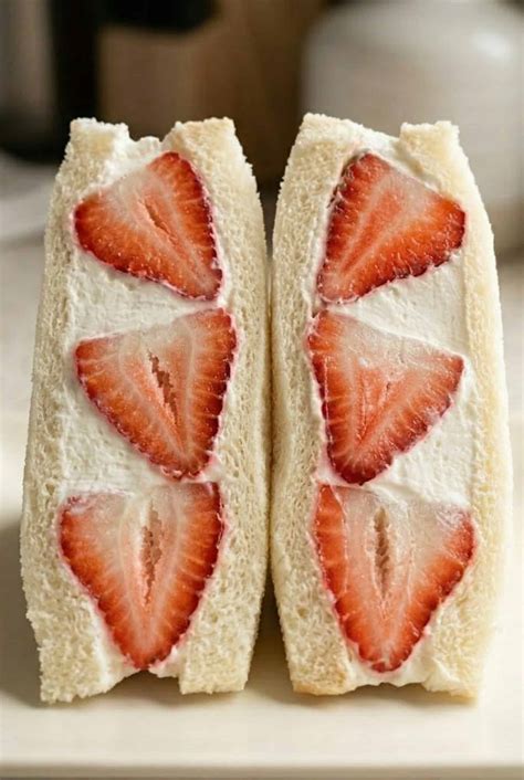 Strawberry Sando Recipe Japanese Fruit Sandwich With Fluffy Cream