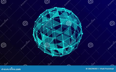Sphere Made Up Of Points And Lines Network Connection Structure Big