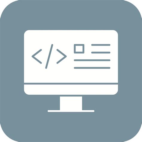 Web Coding Glyph Round Corner Background Icon Vector Art At Vecteezy