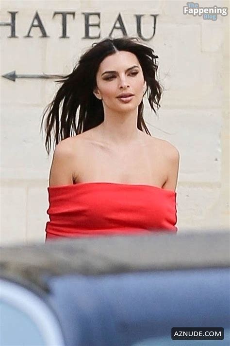 Emily Ratajkowski Sizzles In Sexy Red Dress At Paris Fashion Week Aznude