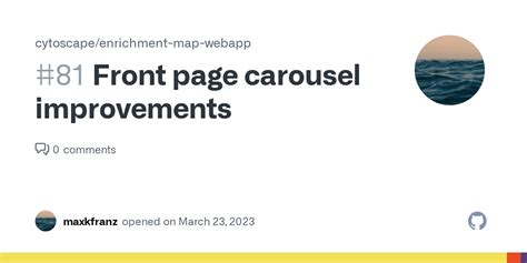 Front Page Carousel Improvements Issue 81 Cytoscape Enrichment Map