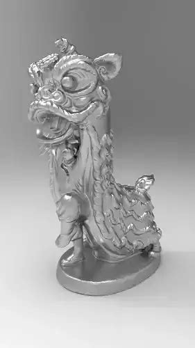 Lion Dance 3d Model 3d Printable Cgtrader