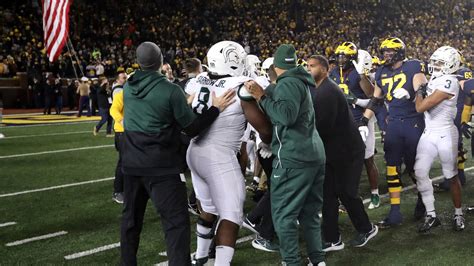 Michigan State Football Mel Tucker Suspends 4 For Tunnel Fight