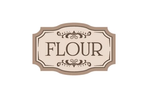 Vintage Kitchen Label Flour Svg Cut File By Creative Fabrica Crafts