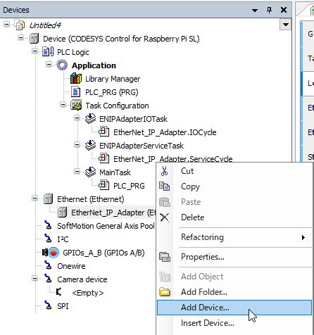 Codesys Configure As An Ethernet Ip Adapter