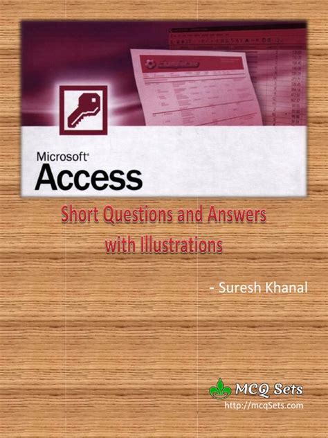 Ms Access Short Questions Answerspdf Relational Database Microsoft