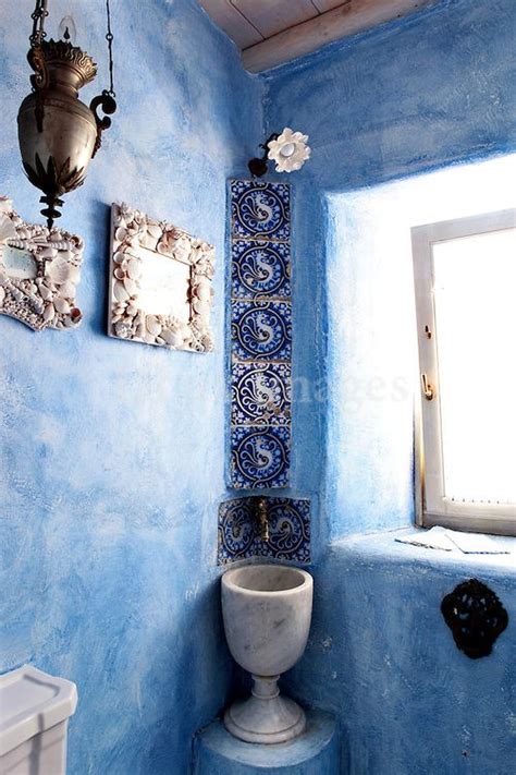 House Of Fiore Arduino Mykonos Greece Dlux Images Blue Bathroom Bathroom Interior Design