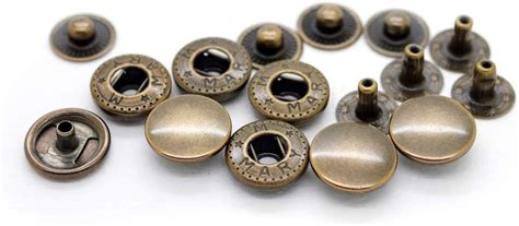 50 Sets Antique Brass Snap Buttons 831 Vt8 Multi Size S Spring