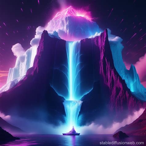 High Res 4k Iceberg Waterfall Volcano Eruption Stable Diffusion Online