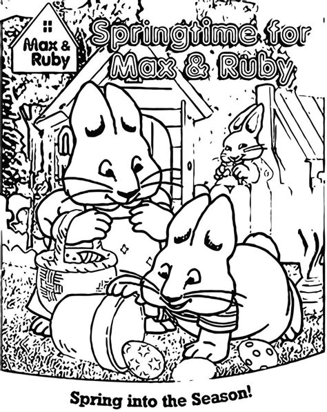 Max And Ruby Springtime Coloring Page
