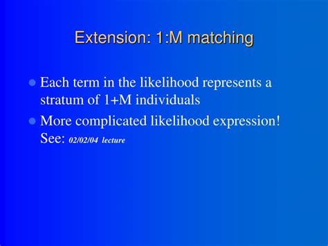 ppt conditional logistic regression for matched data hrp 261 02 25 04