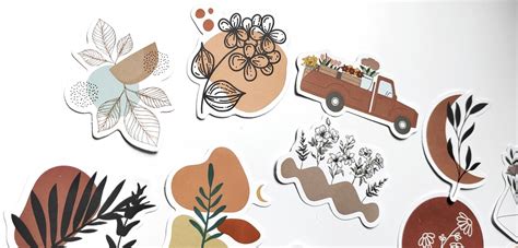 25 Pcs Boho Stickers Pack Boho Aesthetic Stickers Boho Neutral Stickers